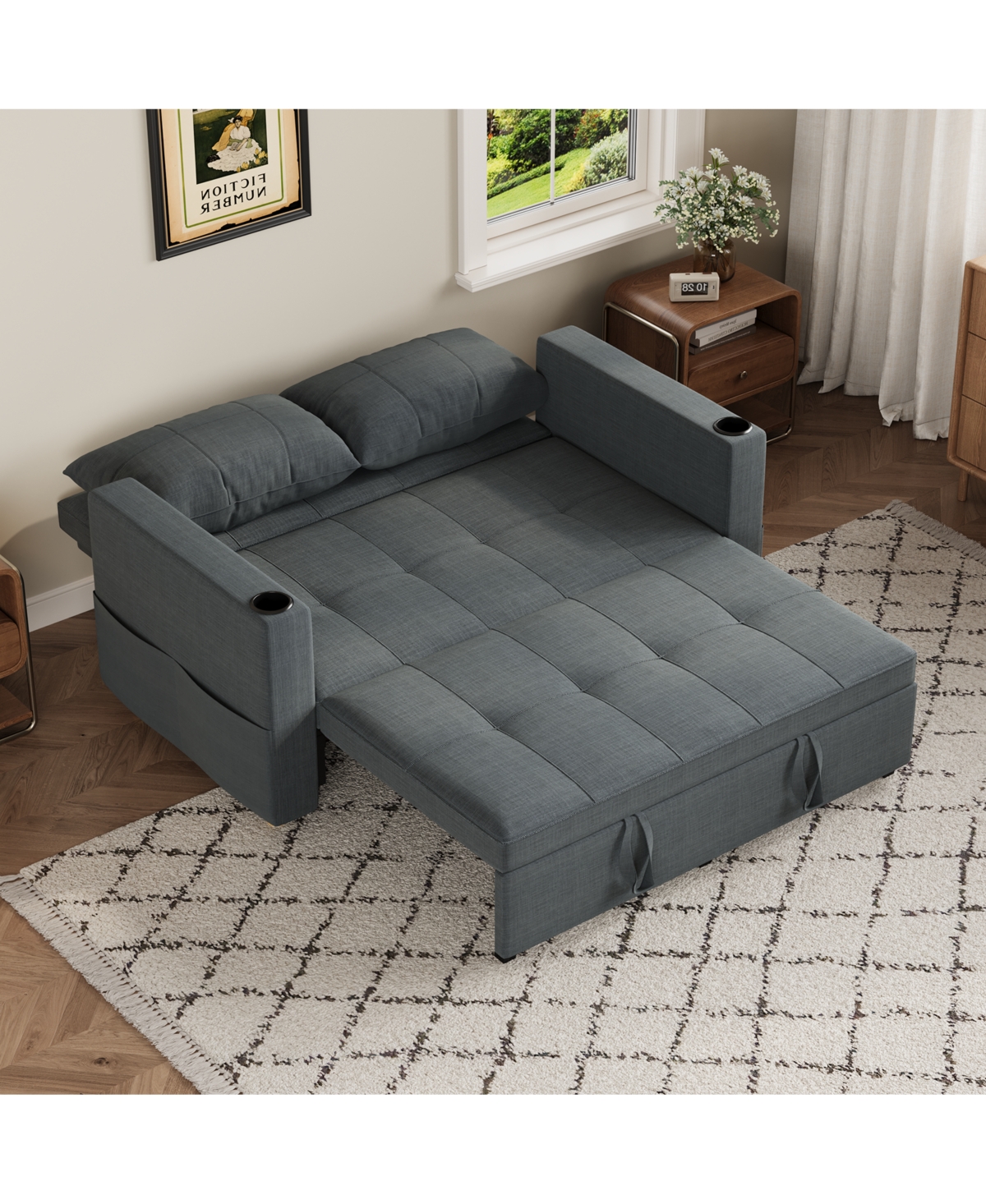 Click here for Aecojoy 63 Sleeper Chair Bed 3-in-1 Pull Out Loves... prices
