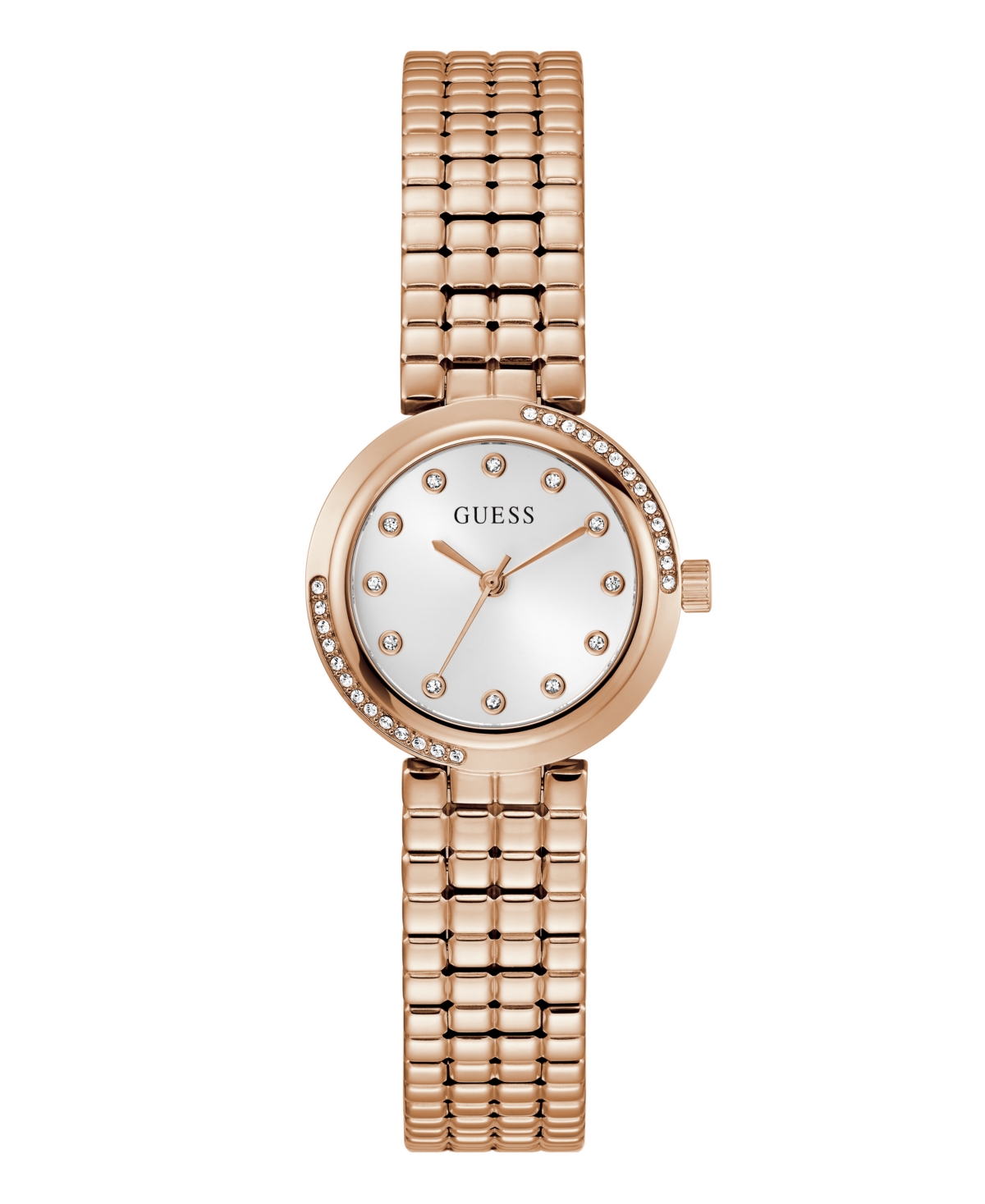 Click here for Guess Womens Quartz Rose Gold -Tone Stainless Stee... prices