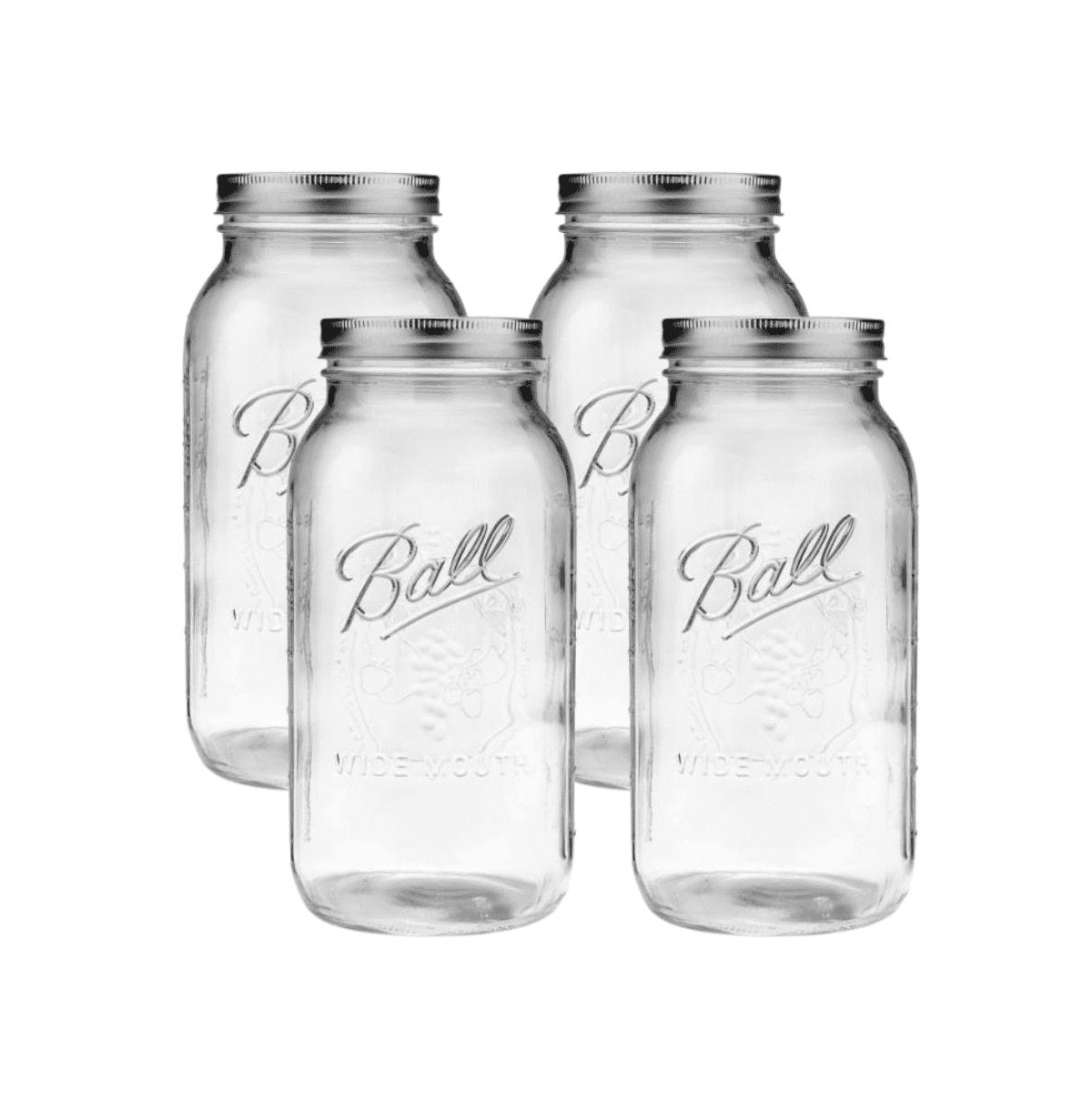 Click here for Ball Glass Mason Jar  Wide Mouth - White prices