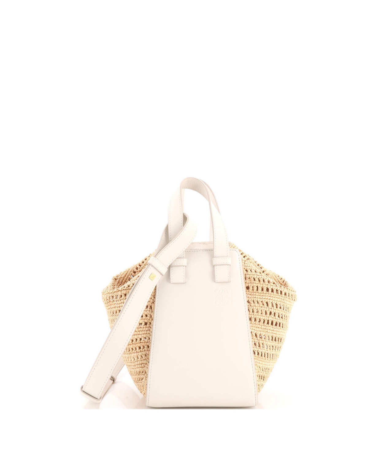 Click here for Pre-Owned Loewe Compact Hammock Hobo Raffia - Natu... prices