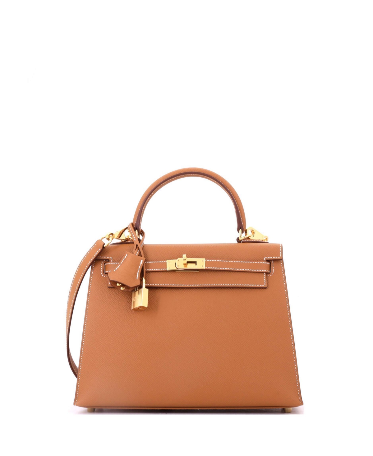 Click here for Pre-Owned Hermes Kelly 25 Handbag Brown Epsom with... prices
