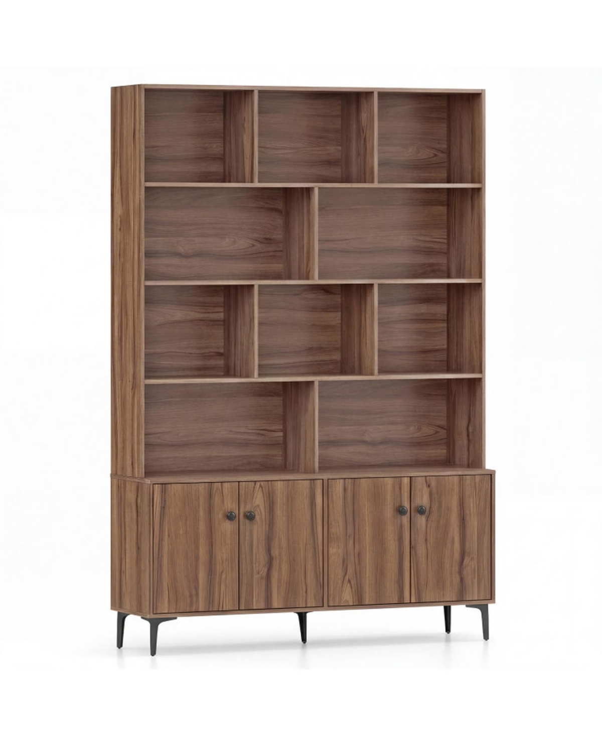 Click here for Sugift Bookshelf With 4 Doors and 2 Anti-Tipping K... prices