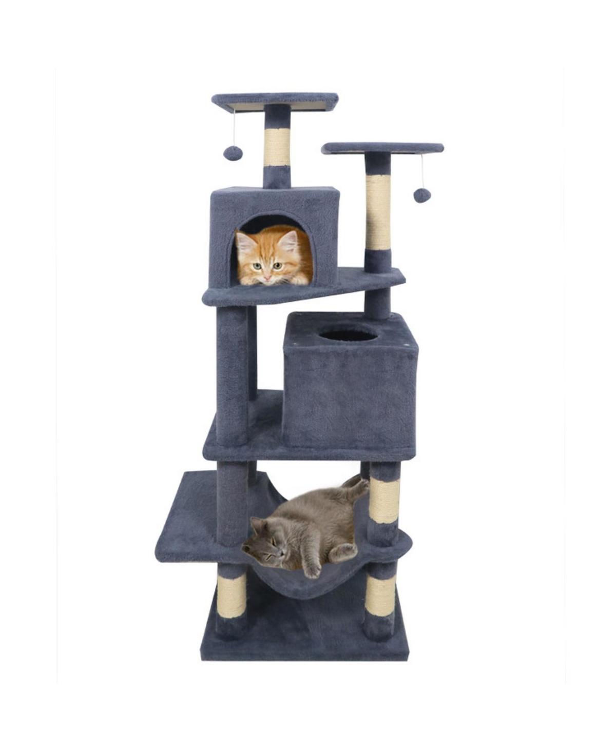 Click here for Sugift 57 in Cat Tree with Dual Condos Hammock and... prices