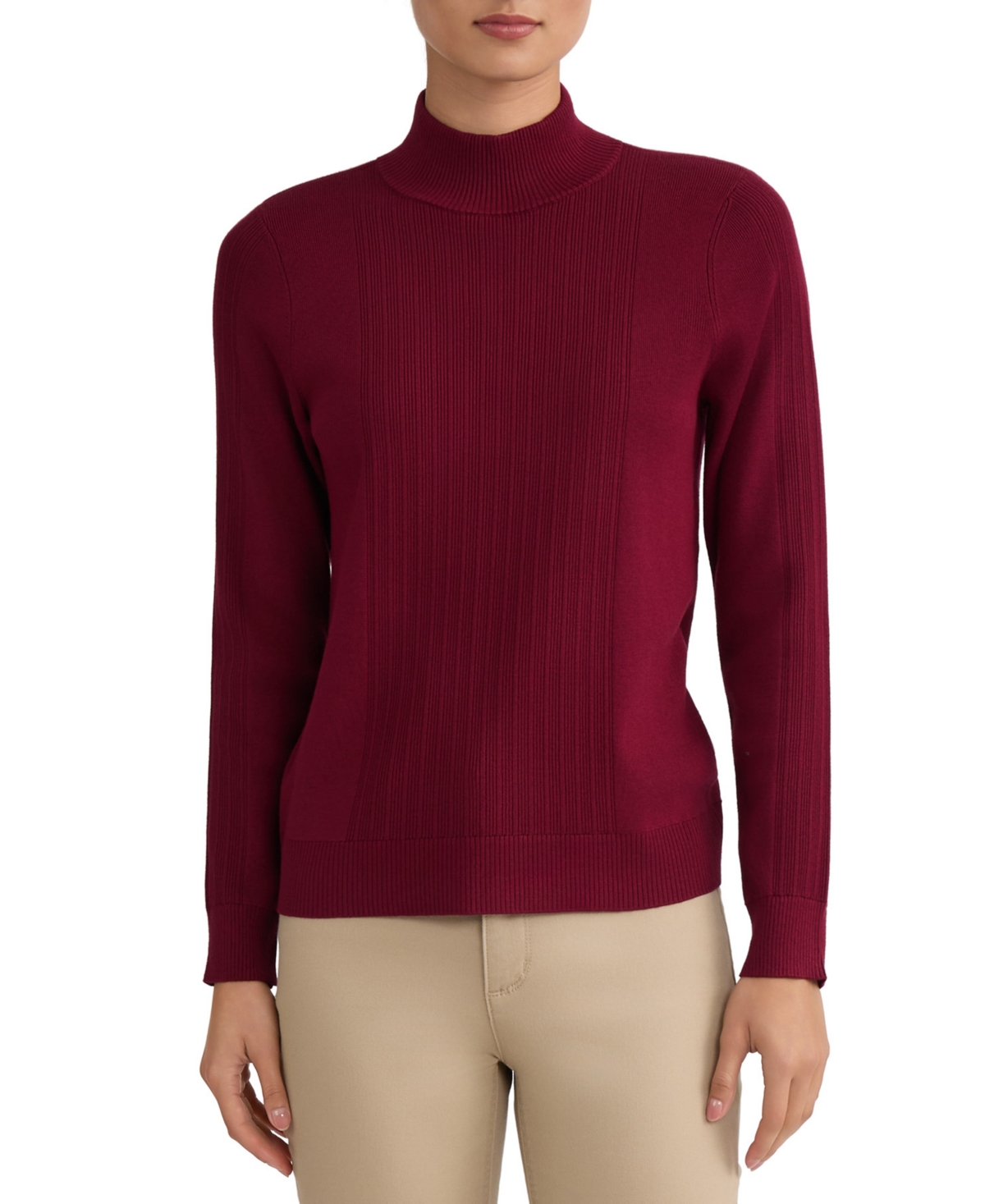 Click here for Jones New York Womens Mock Neck Sweater - Classic... prices