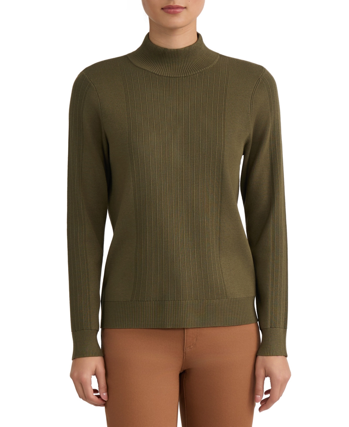 Click here for Jones New York Womens Mock Neck Sweater - Jasper G... prices