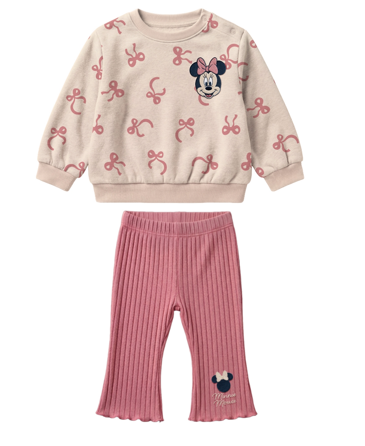 Click here for Disney Baby Girls Minnie Mouse Bow Print Sweatshir... prices