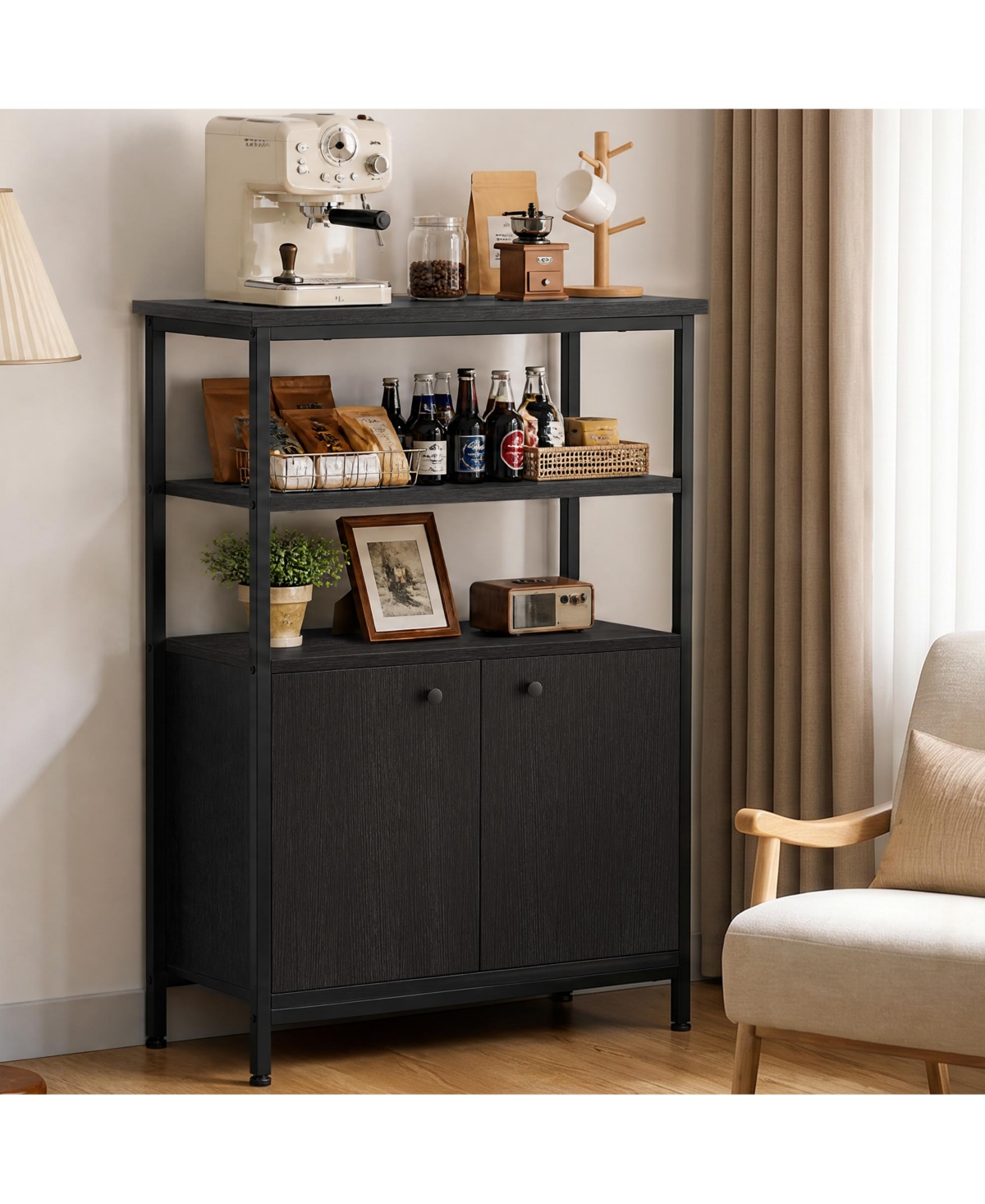 Click here for homfan Farmhouse Sideboard Buffet Cabinet with Ope... prices