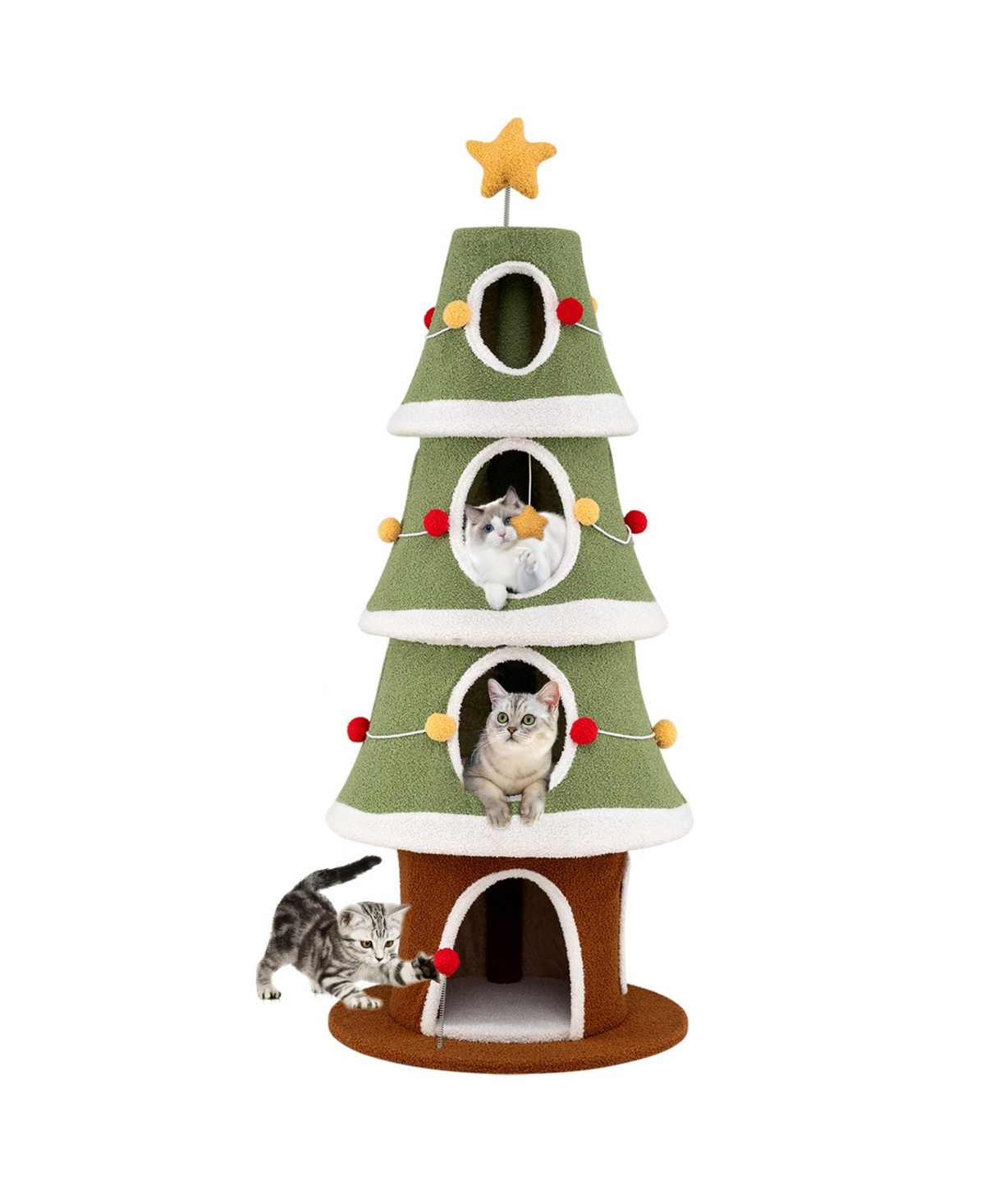 Click here for Sugift 61 Inch Christmas Cat Tree with 4 Condos fo... prices