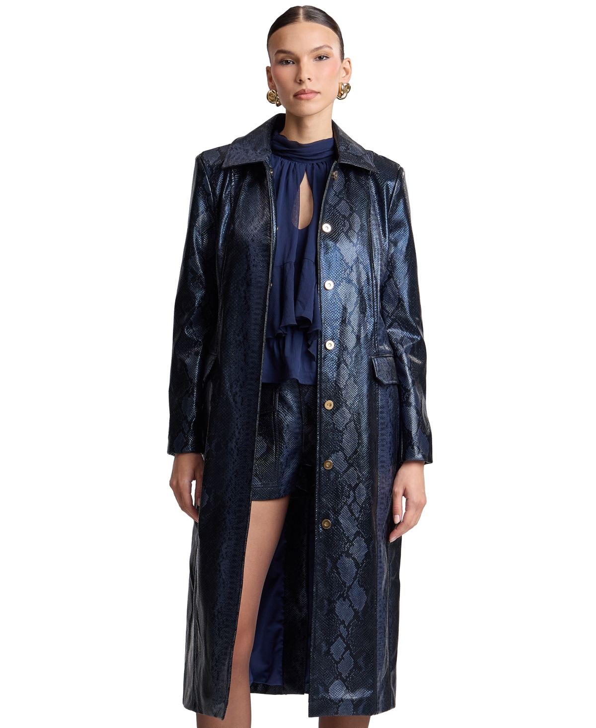 Click here for Avec Les Filles Womens Center Front Belted Lady Co... prices