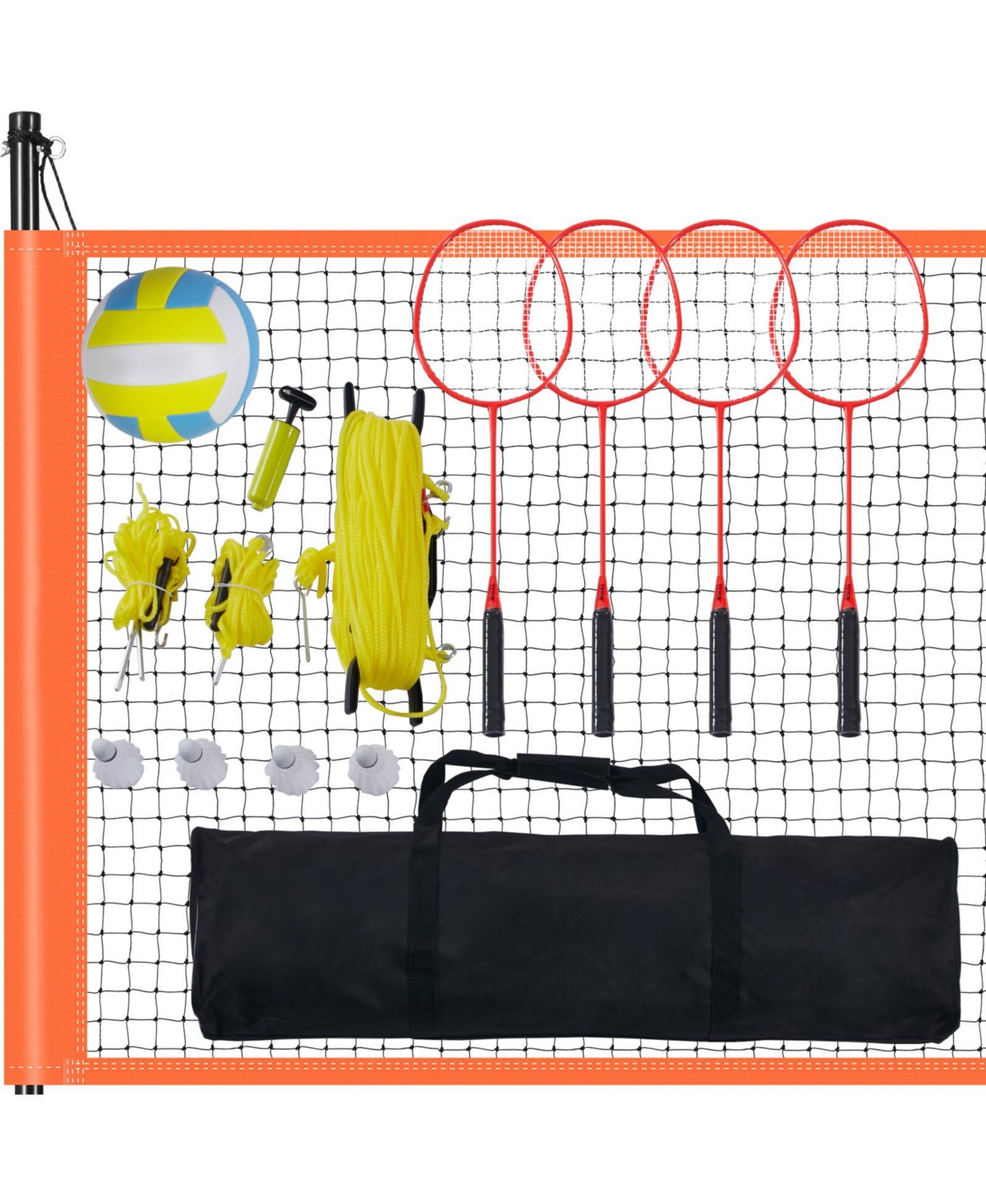 Click here for Hongge Portable Volleyball Badminton Combo Set wit... prices