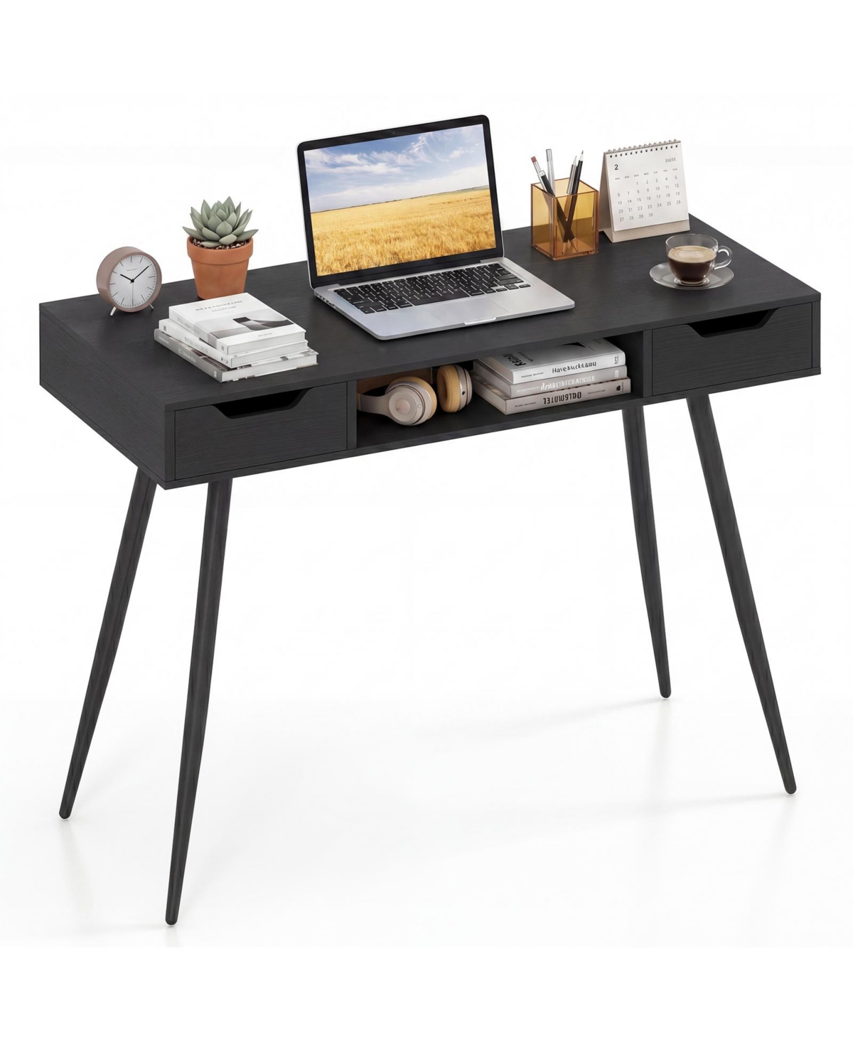 Click here for Costway Computer Desk with Drawers  Open Storage C... prices