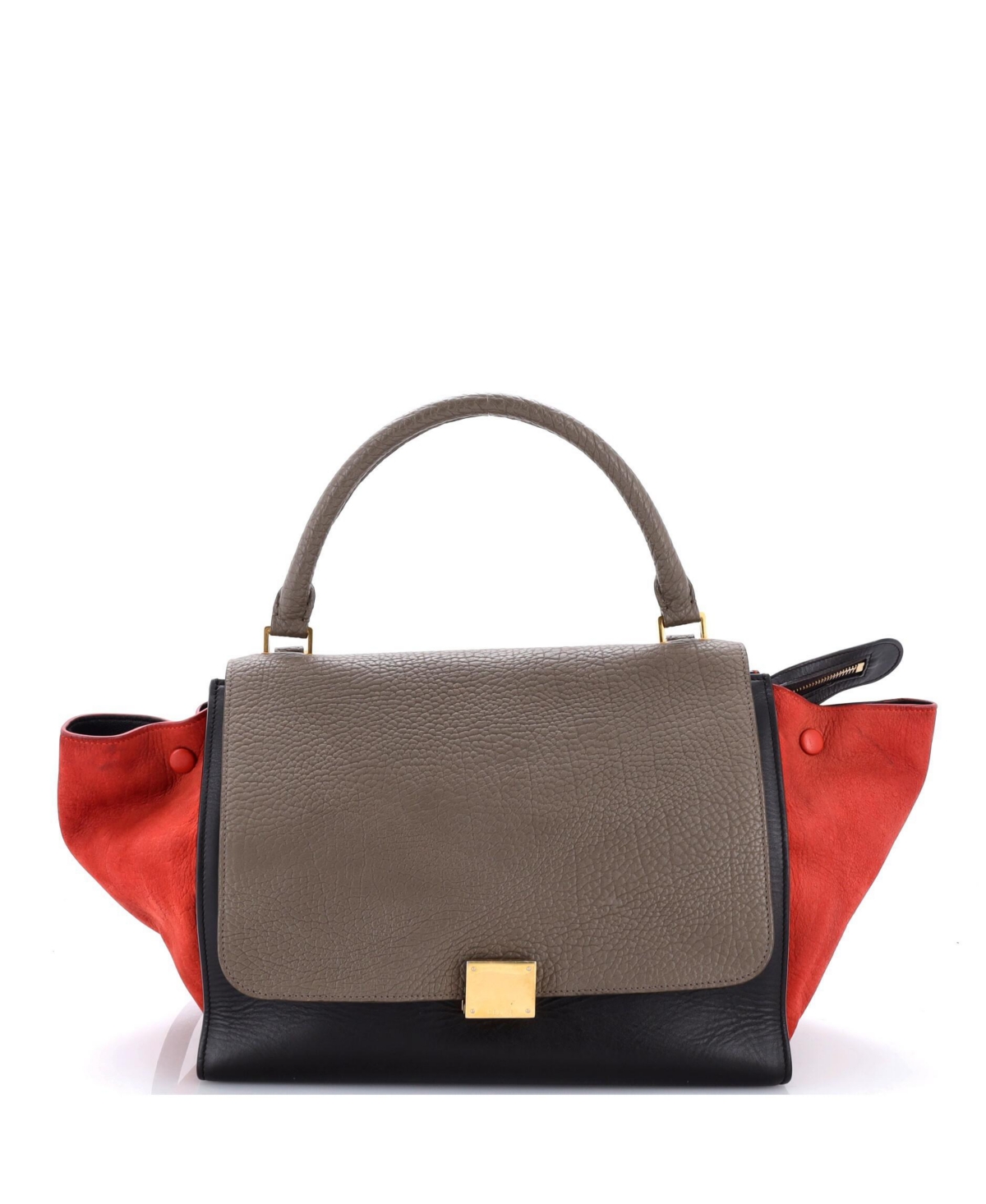 Click here for Pre-Owned Celine Medium Tricolor Trapeze Bag Leath... prices