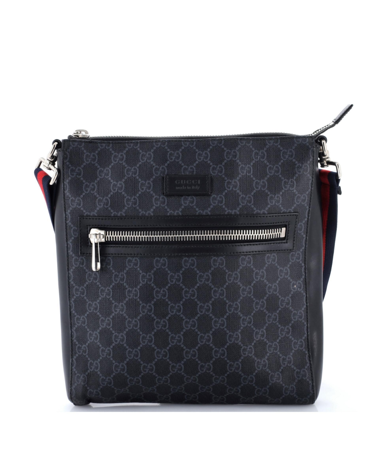 Click here for Pre-Owned Gucci Medium Web Strap Front Zip Messeng... prices