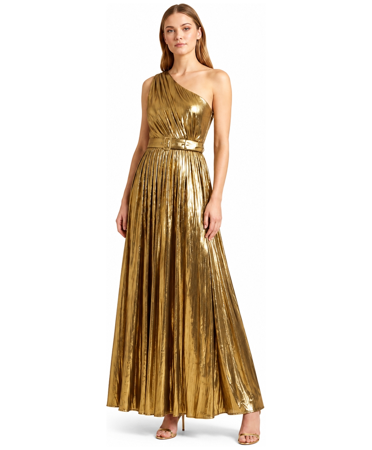 Click here for Lara Womens One Shoulder Metallic Dress - Bronze prices