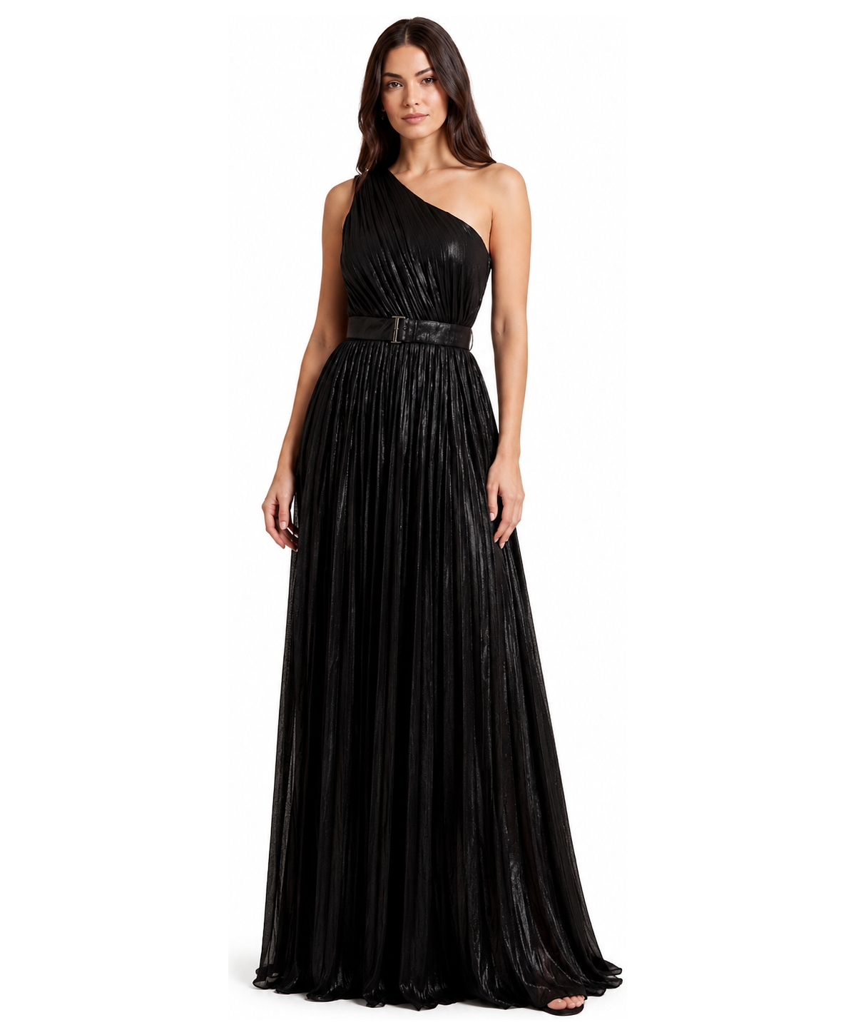 Click here for Lara Womens One Shoulder Metallic Dress - Black prices
