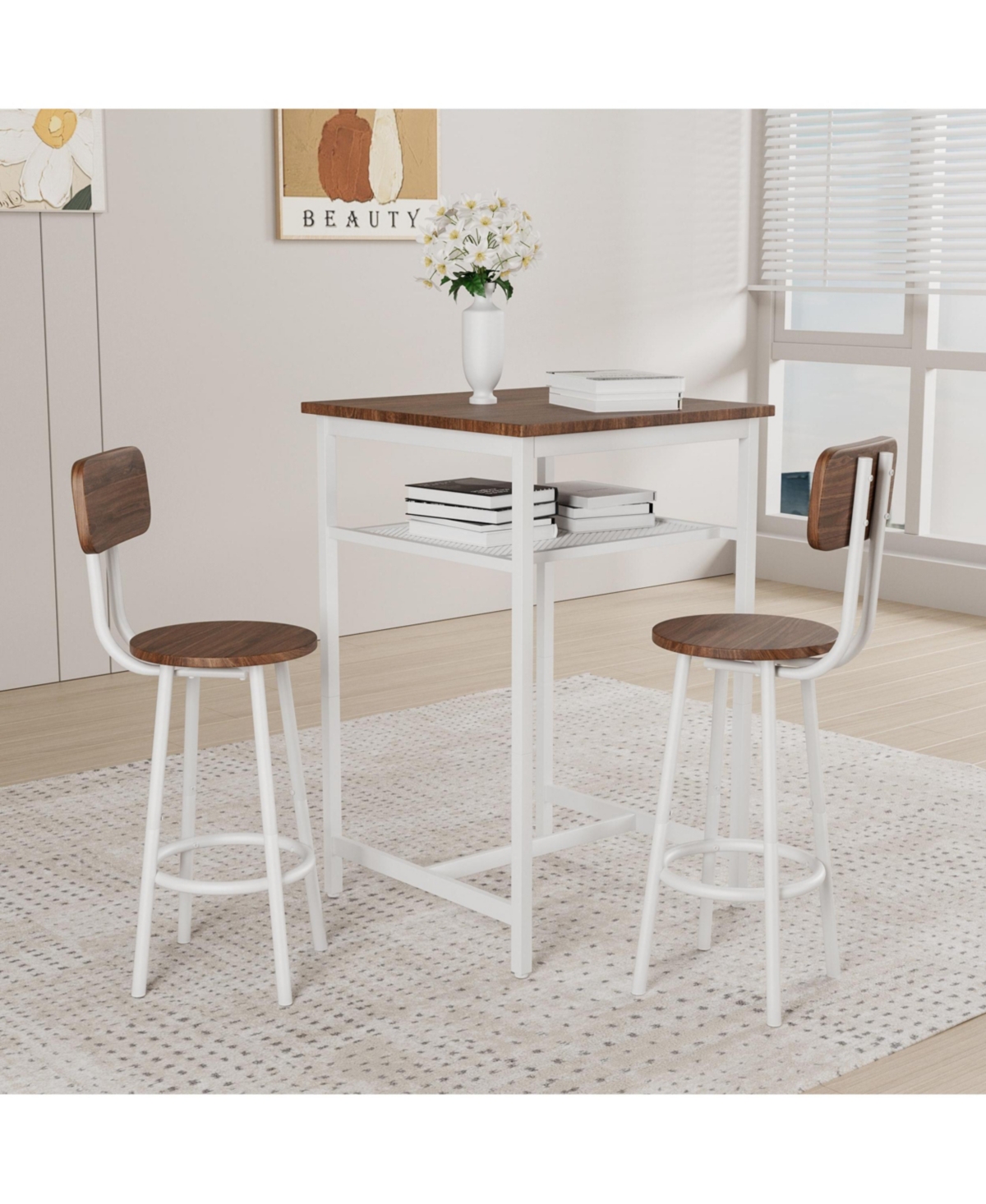 Click here for Flynama 3-Piece Foldable Bar Table Set with 2 Stoo... prices