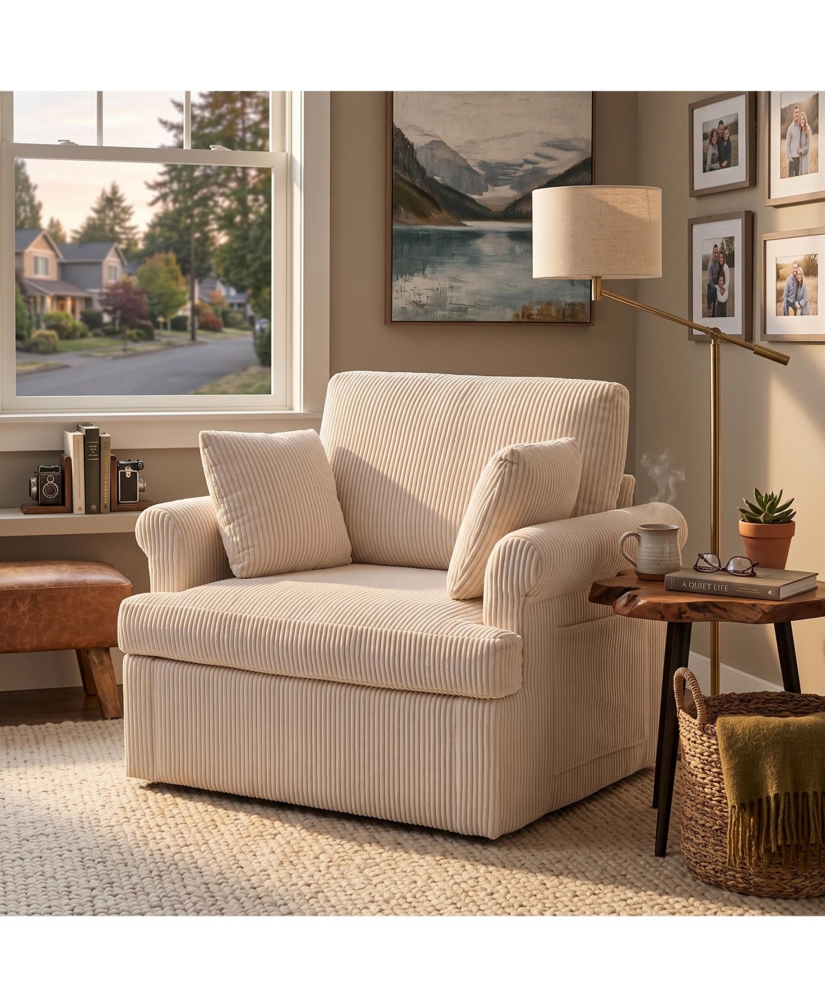 Click here for homfan Mid Century 360 degrees Swivel Armchair wit... prices