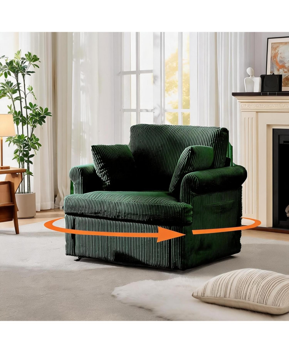 Click here for homfan Mid Century 360 degrees Swivel Armchair wit... prices