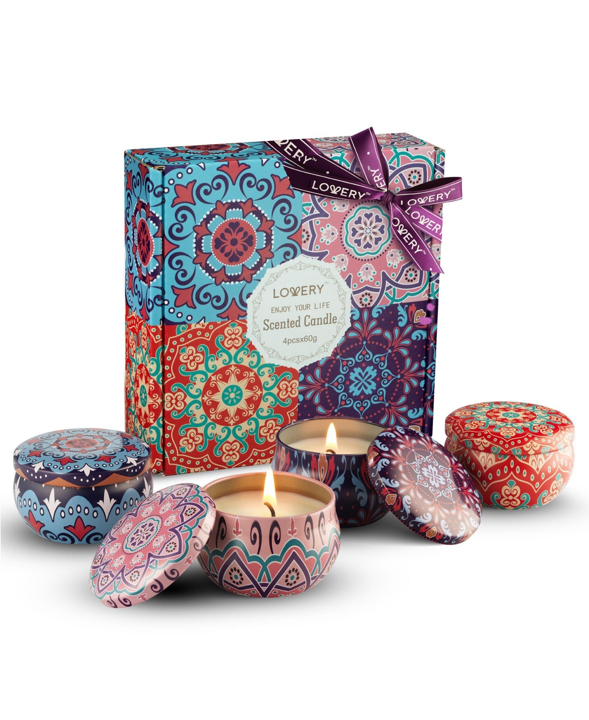 Click here for Lovery 4-Piece Travel Candle Gift Set - Coconut  V... prices