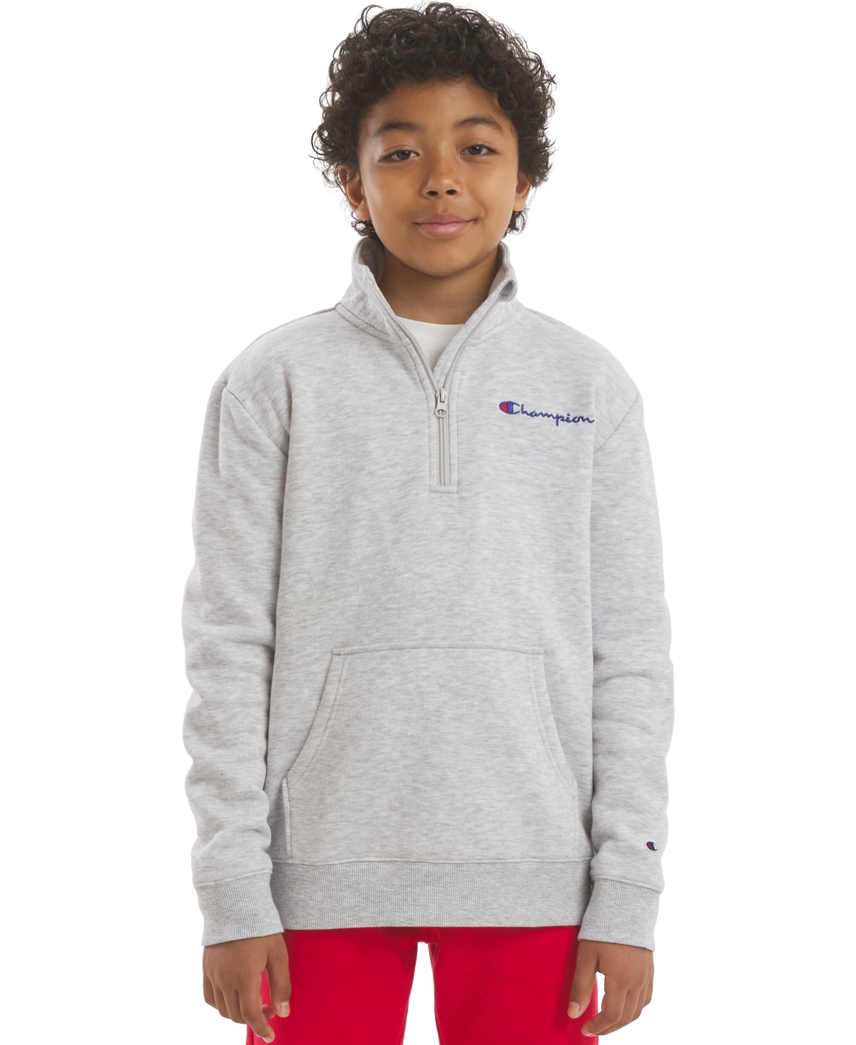 Click here for Champion Boys 8-20 Quarter-Zip Logo Sweatshirt - G... prices