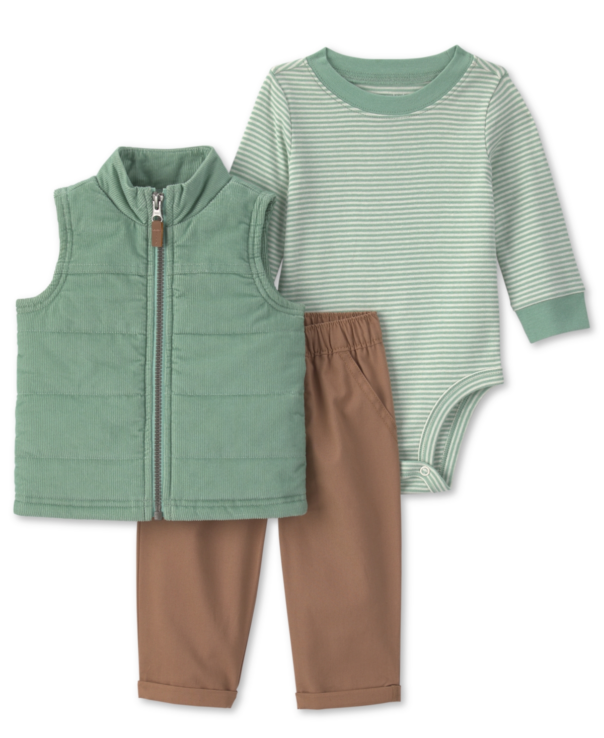 Click here for Carters Baby Boys Full-Zip Corduroy Vest  Bodysuit... prices