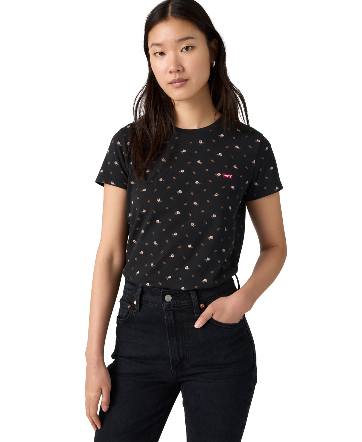 Click here for Levis Womens The Perfect Crewneck Cotton T-Shirt -... prices