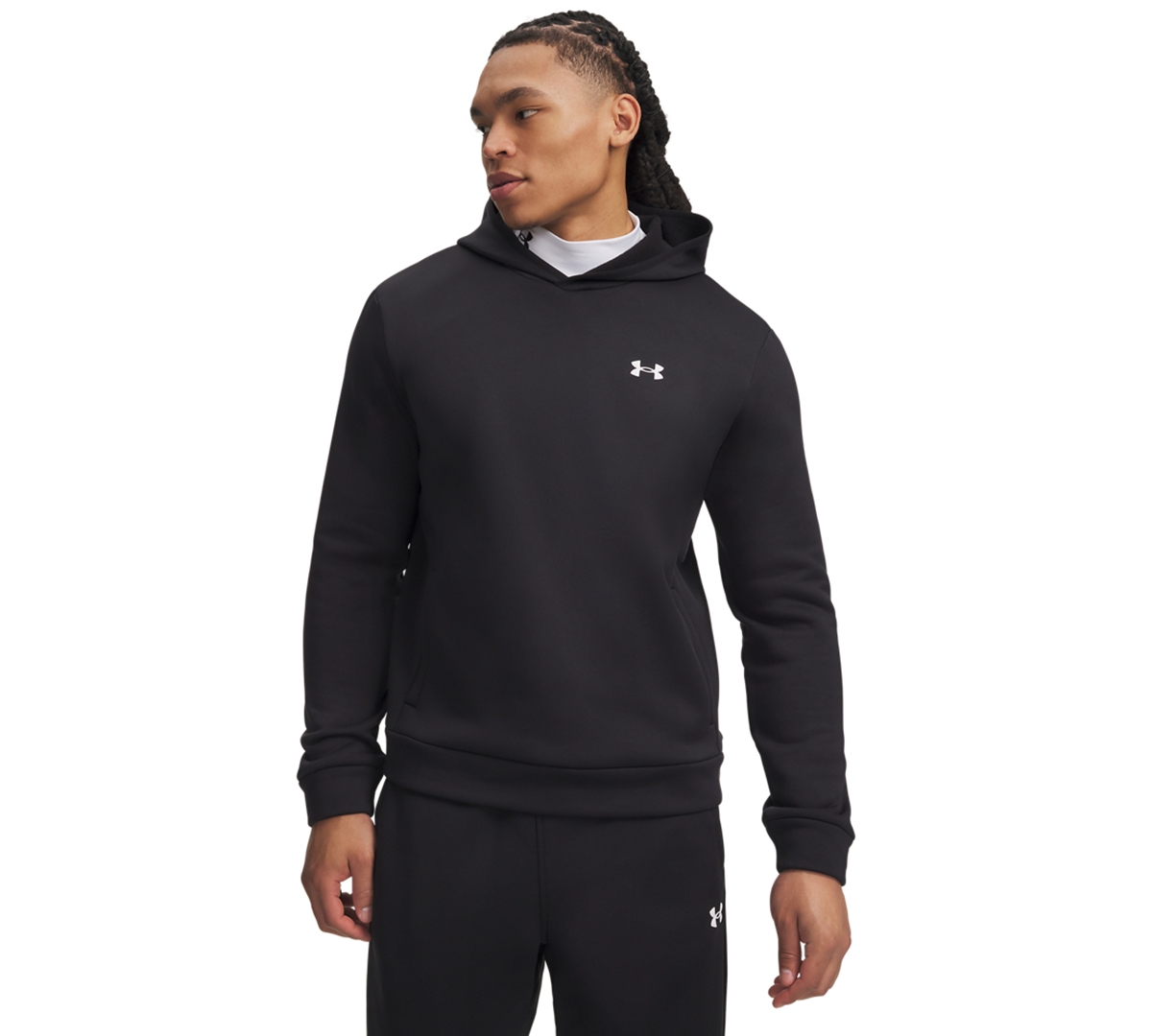 Click here for Under Armour Mens Fleece Hoodie - Black/White prices
