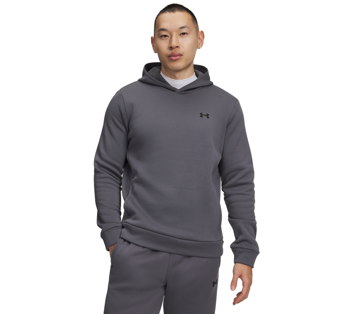 Click here for Under Armour Mens Fleece Hoodie - Castlerock/Black prices