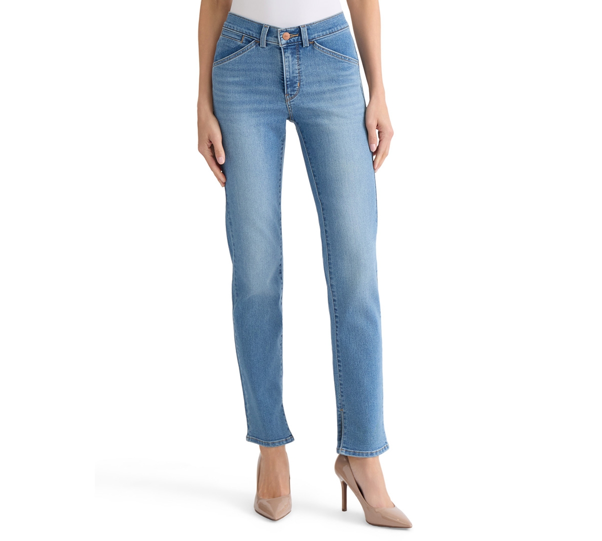 Click here for Jones New York Petite Slim-Leg with L-Pocket Mid-R... prices