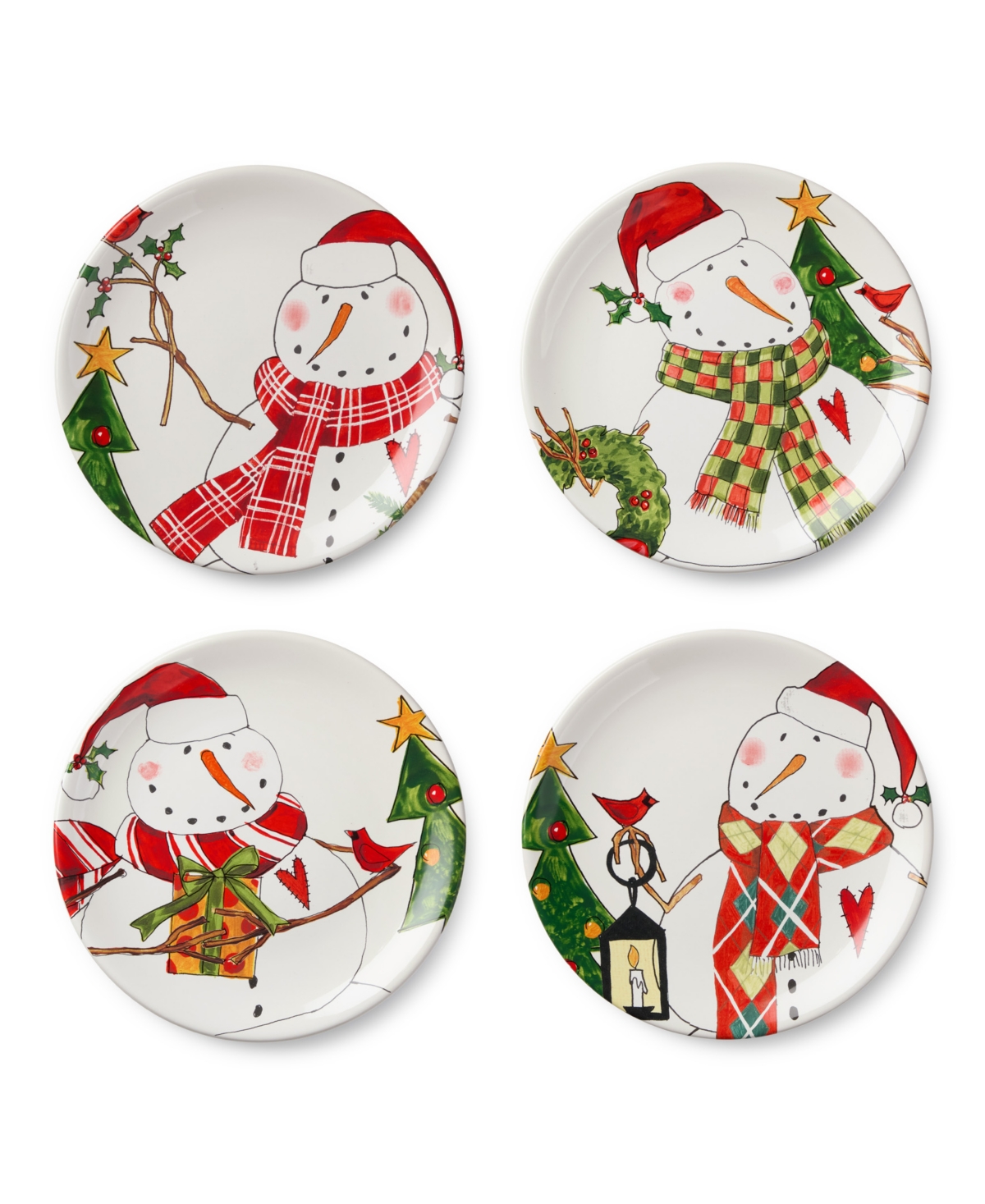 Click here for Certified International Snowman Delight Dessert Pl... prices