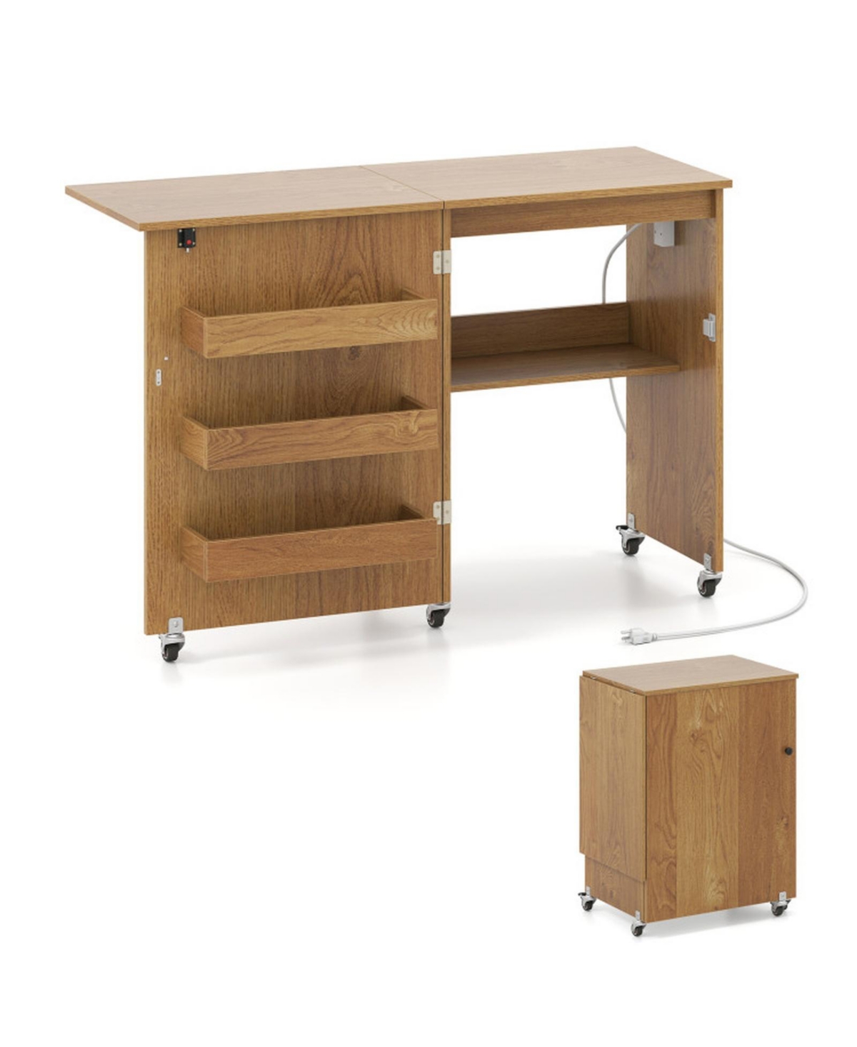 Click here for Sugift Foldable Sewing Machine Craft Table with Ch... prices