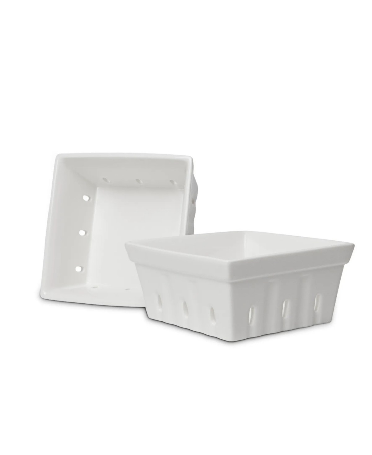 Click here for Fox Run Ceramic Set of 2 Berry Baskets - White prices