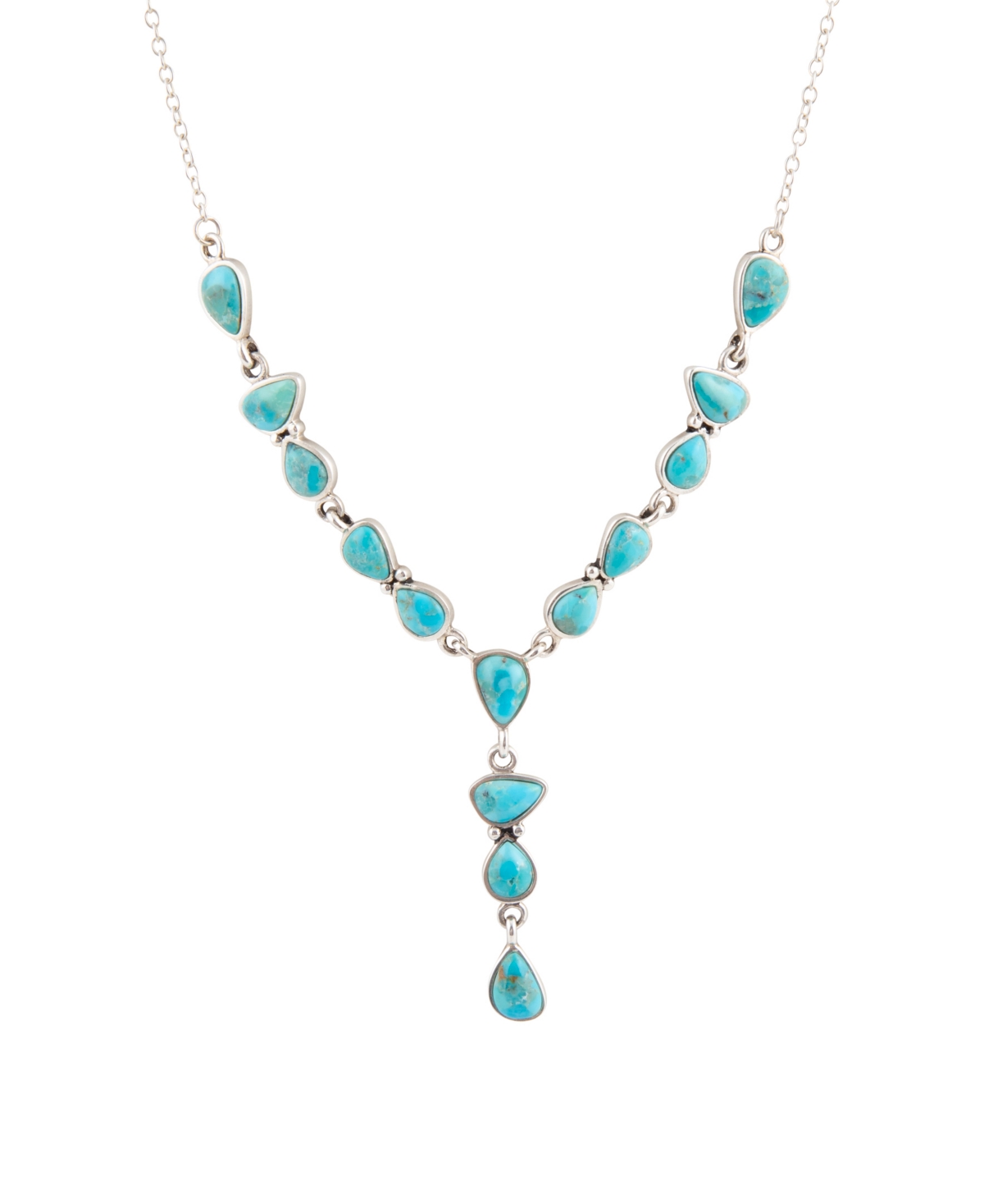 Click here for Barse Durango Blue Turquoise and Silver Y-Necklace... prices