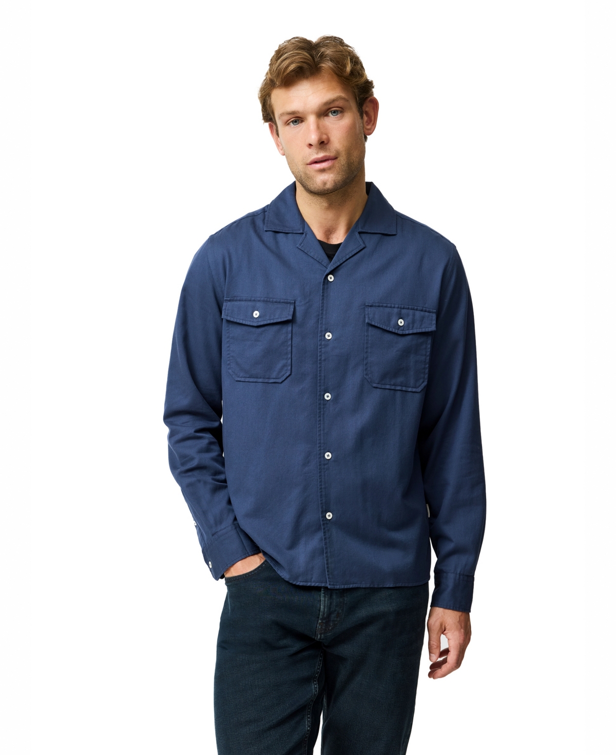 Click here for Rodd & Gunn Mens Salt Lake Lyocell Shirt - Navy prices