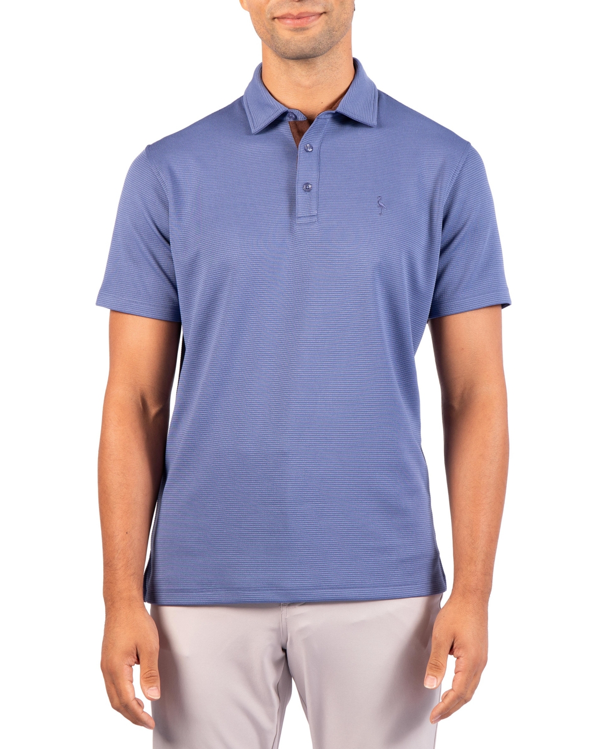 Click here for TailorByrd Mens Ottoman Polo - Gray blue prices