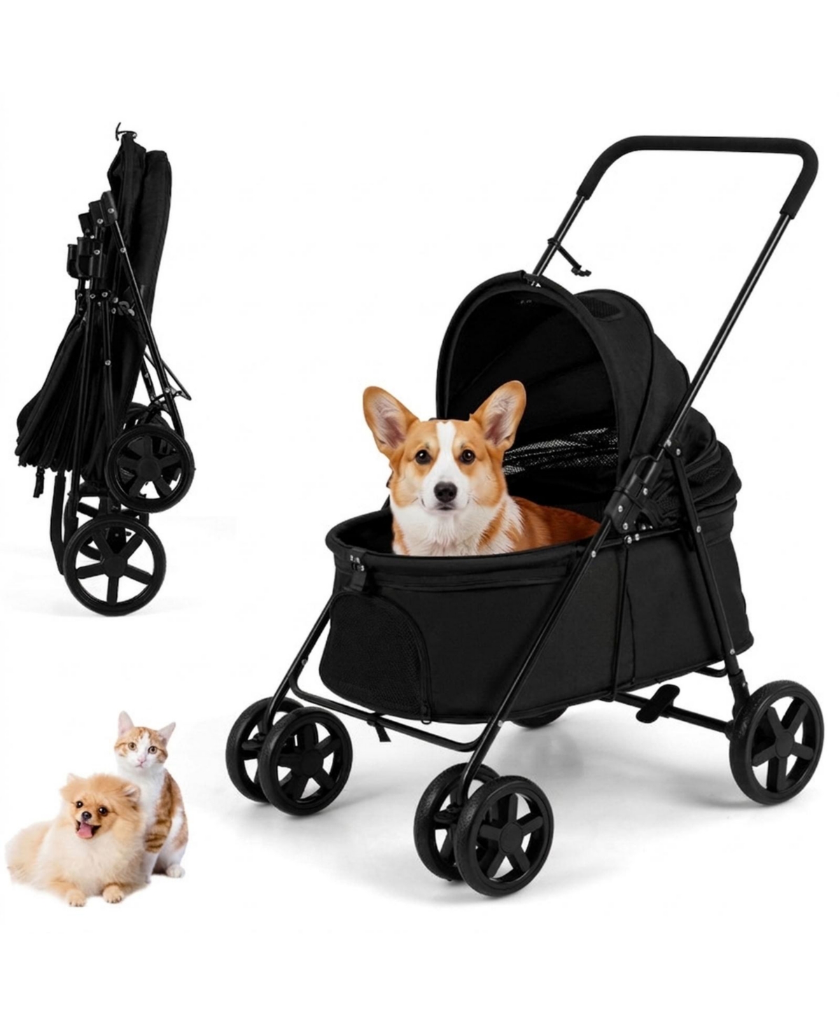 Click here for Hongge Foldable Pet Stroller with One-Step Rear Wh... prices