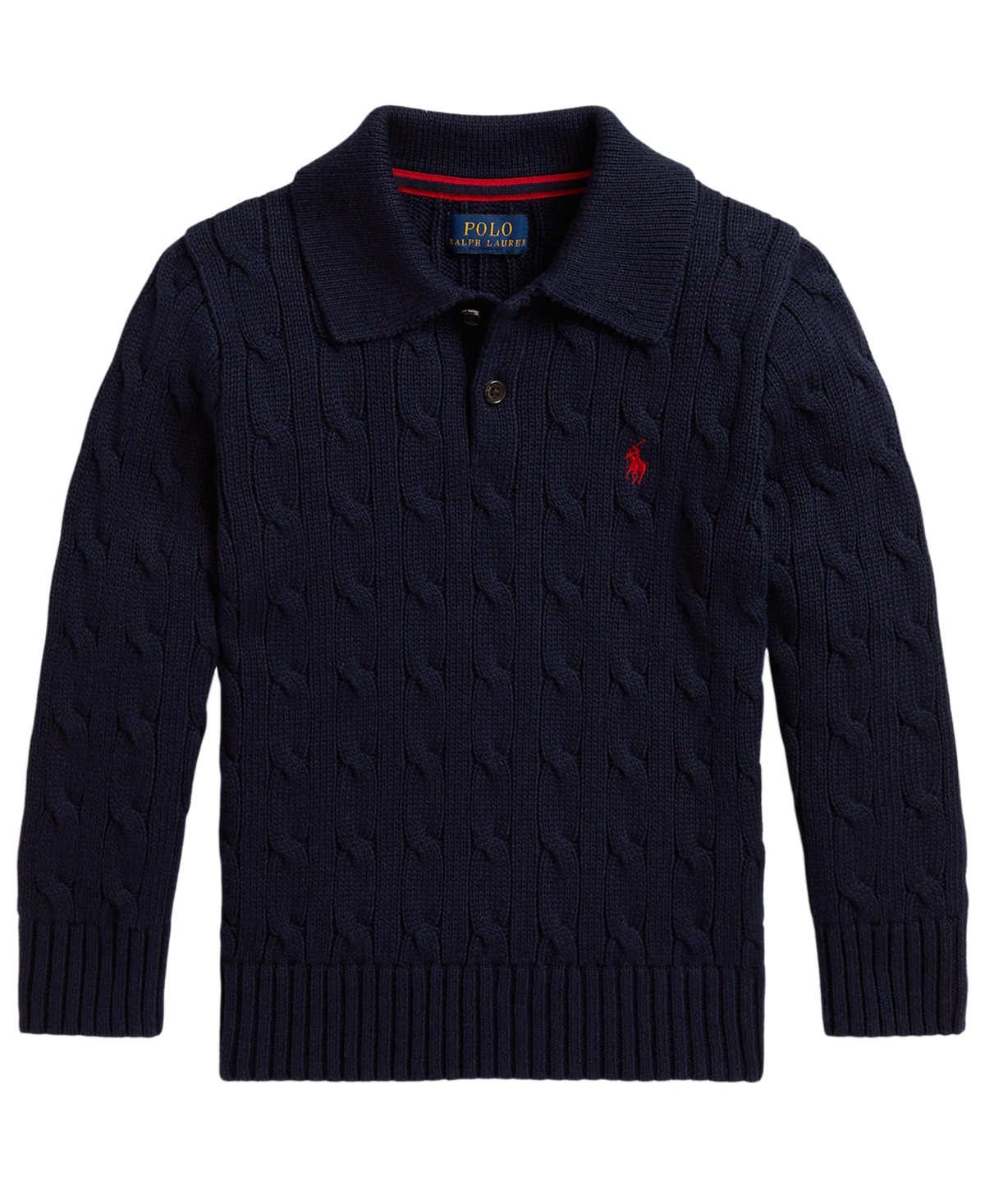 Click here for Polo Ralph Lauren Boys 2T-7 Cable-Knit Cotton Polo... prices