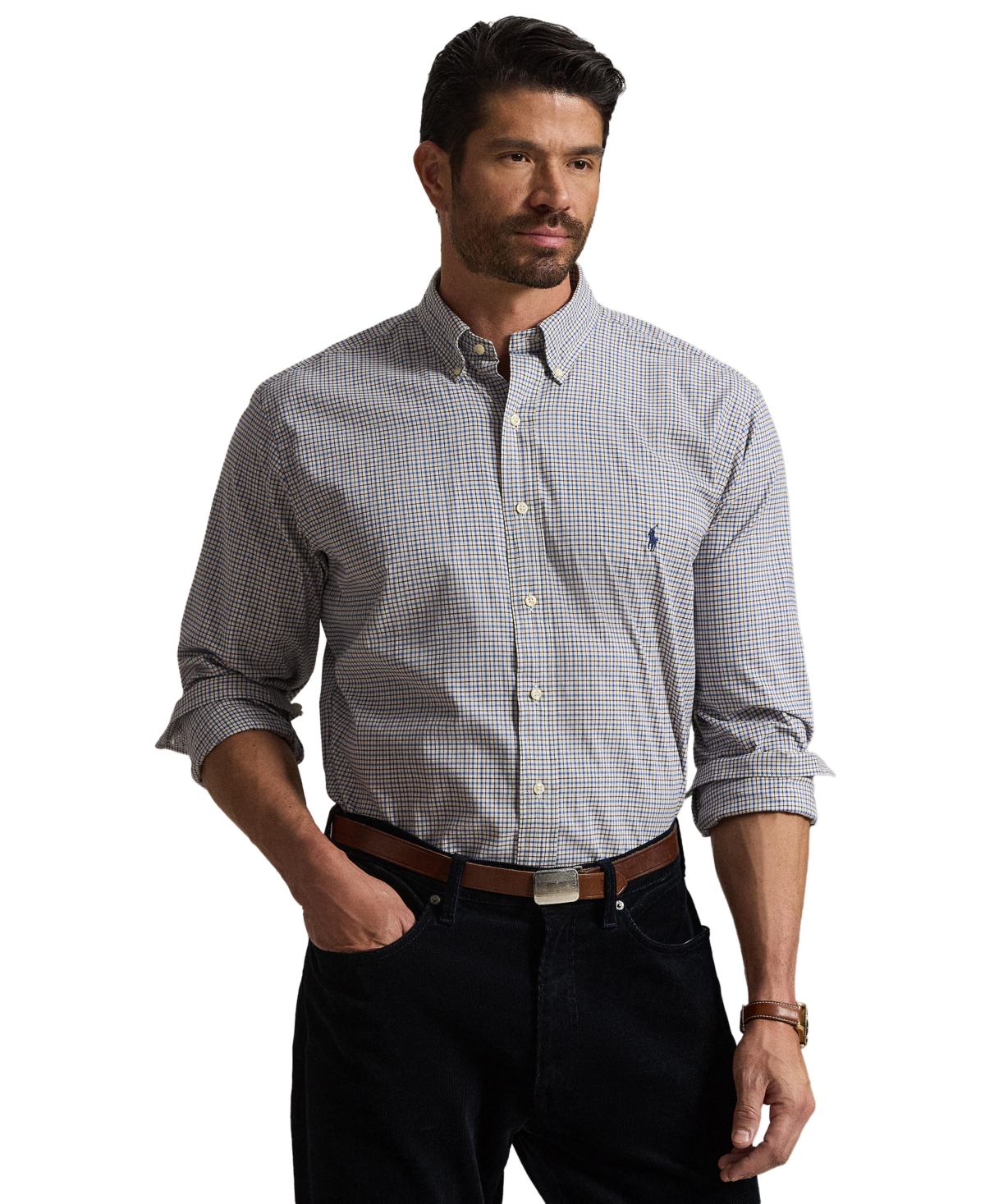 Click here for Polo Ralph Lauren Mens Big & Tall Plaid Twill Shir... prices