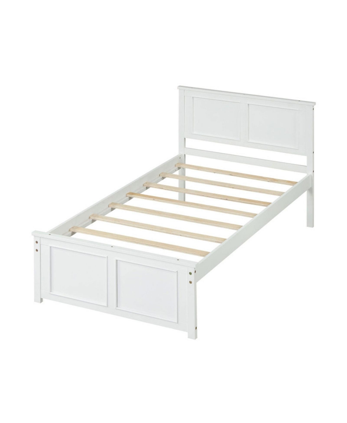 Click here for Sugift Twin Size Farmhouse Wooden Platform Bed wit... prices
