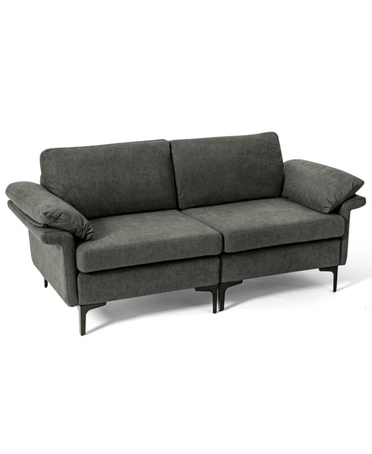 Click here for Sugift Modern Upholstered Loveseat Sofa with Sprin... prices