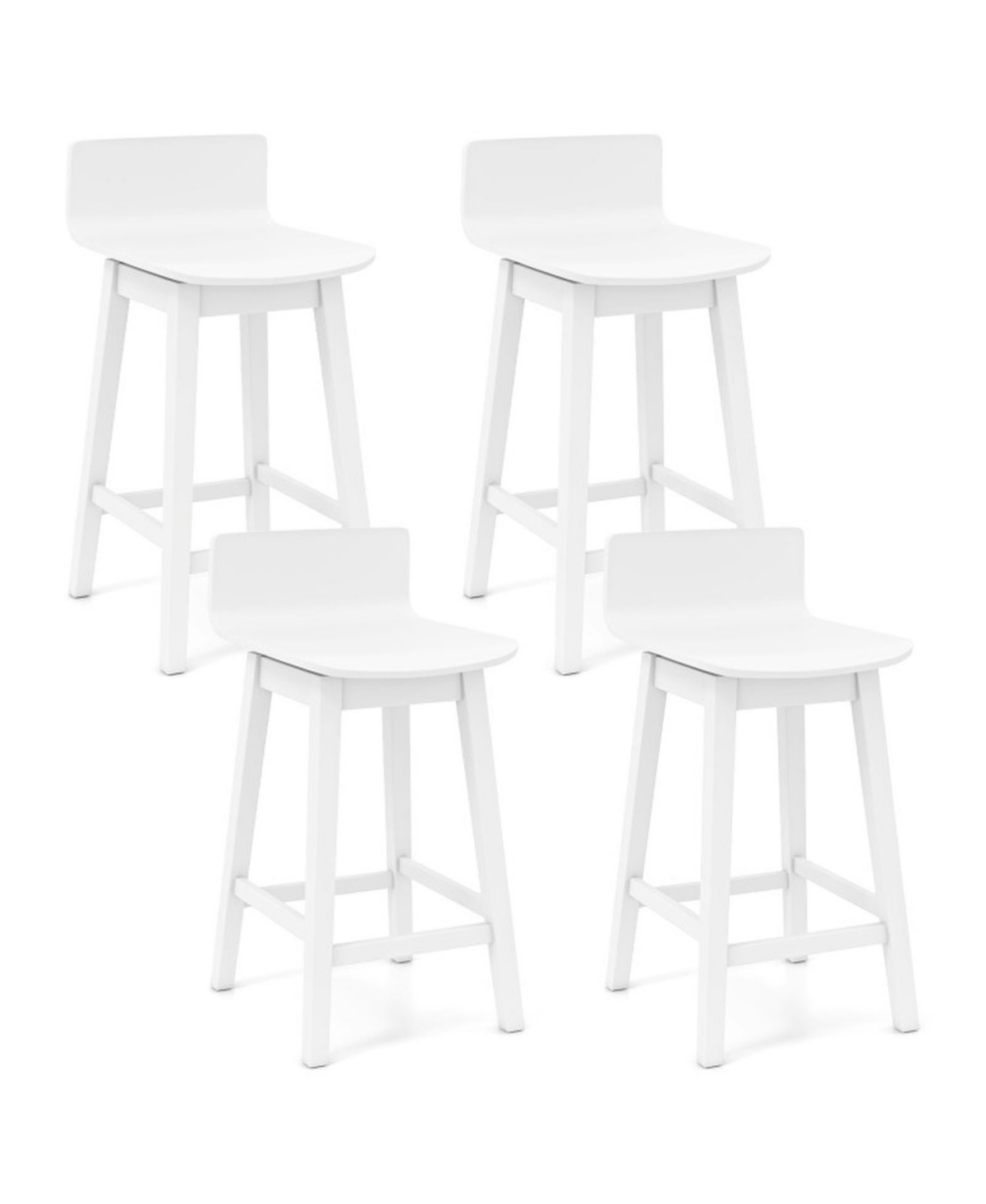 Click here for Sugift 24.5-Inch Swivel Wooden Bar Stools Set of 4... prices