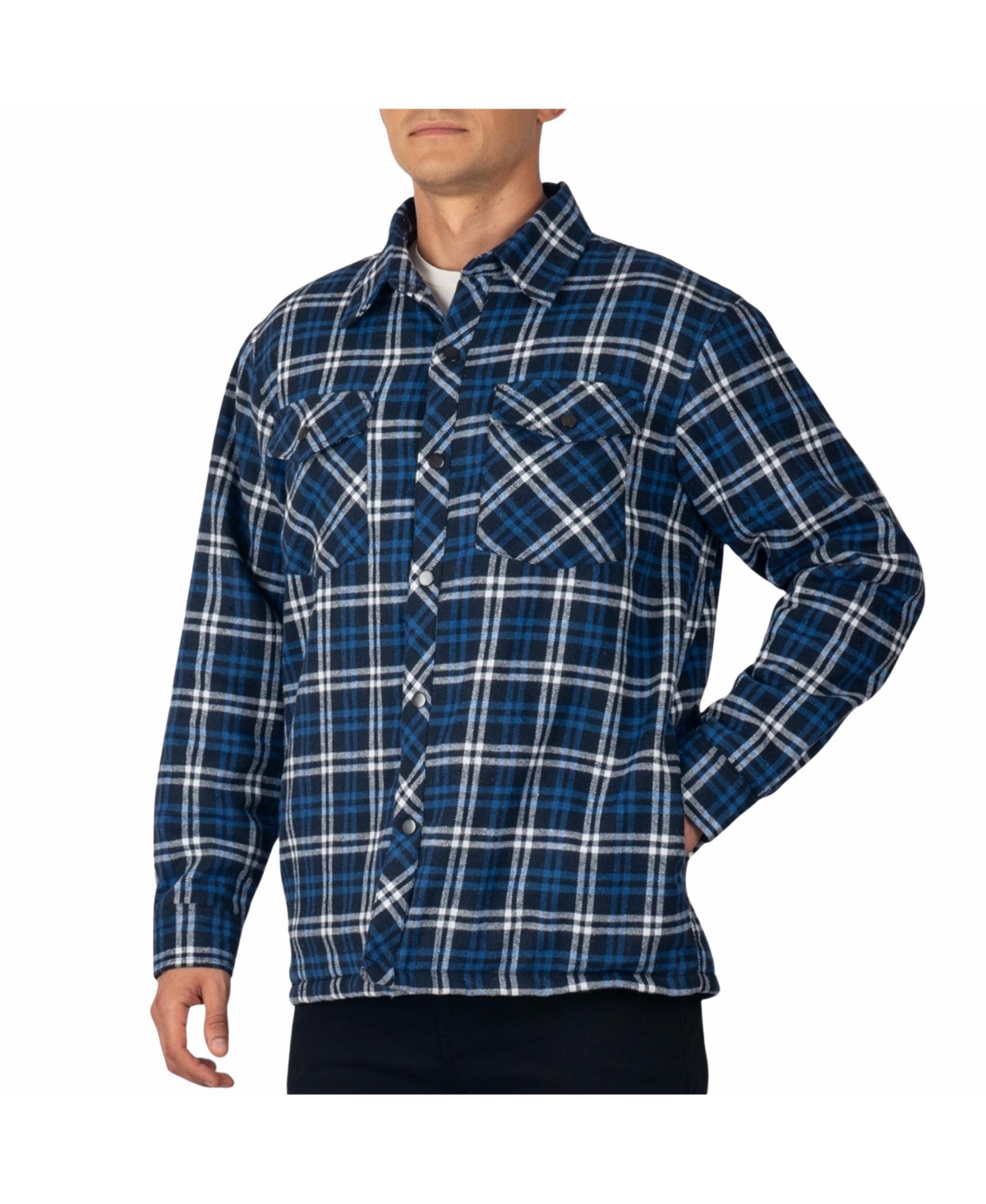 Click here for Alpine Swiss Mens Henry Quilted Flannel Shirt Heav... prices