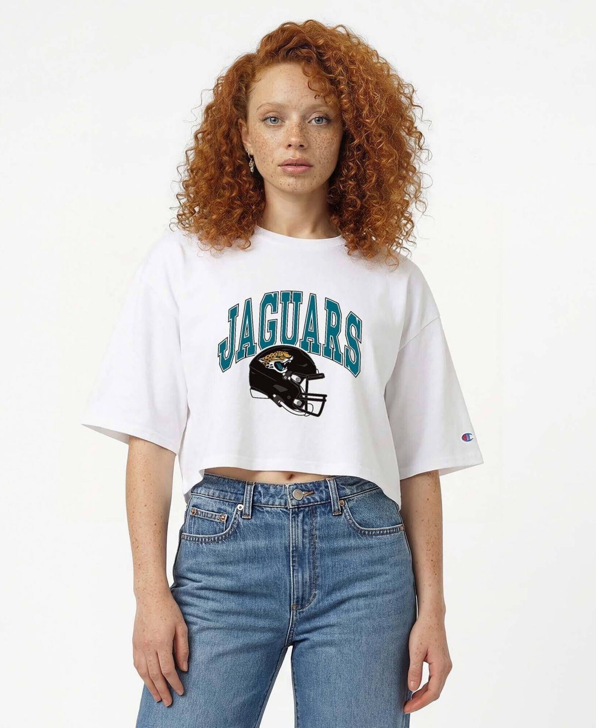 Click here for Champion Womens Jacksonville Jaguars Boyfriend Cro... prices