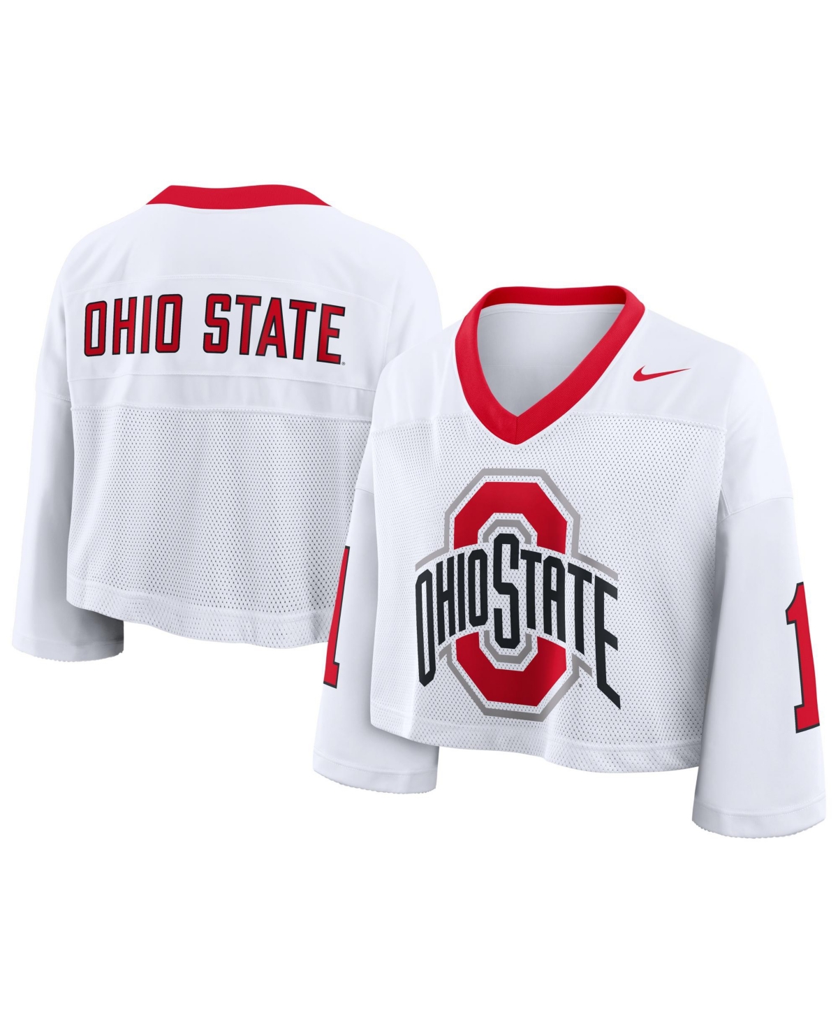Click here for Nike Womens White Ohio State Buckeyes Oversized Lo... prices