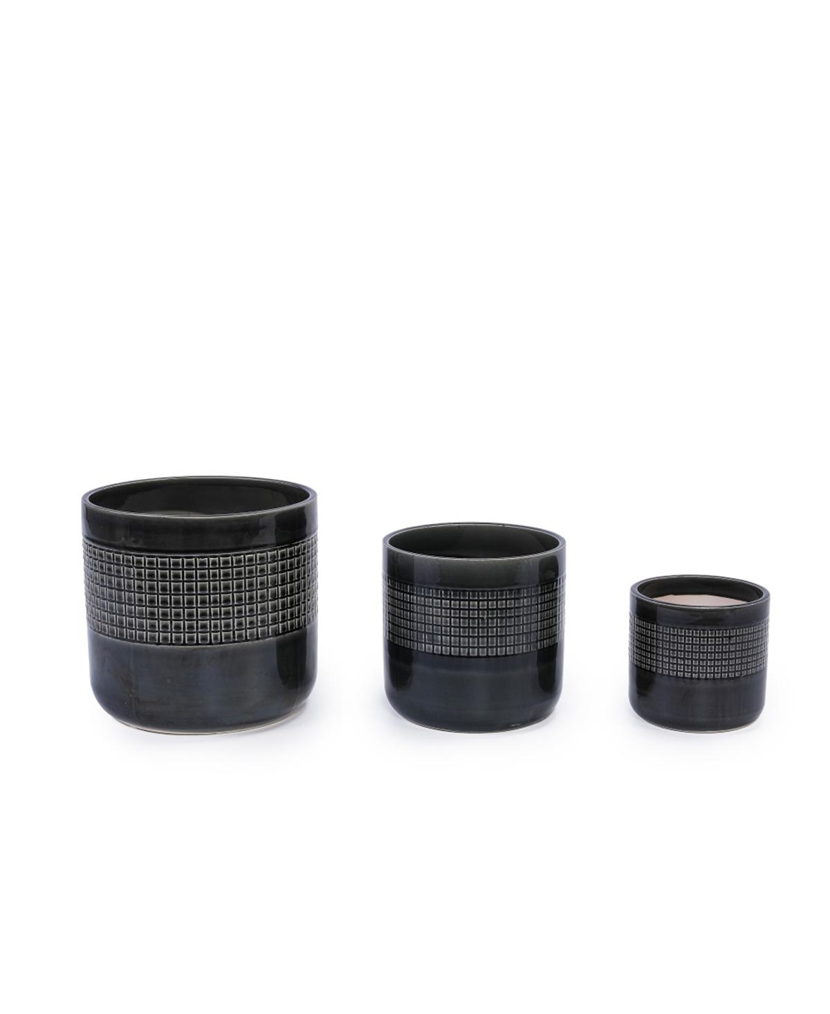 Click here for Yobtop Handmade Ceramic Planter Set of 3 - Graduat... prices
