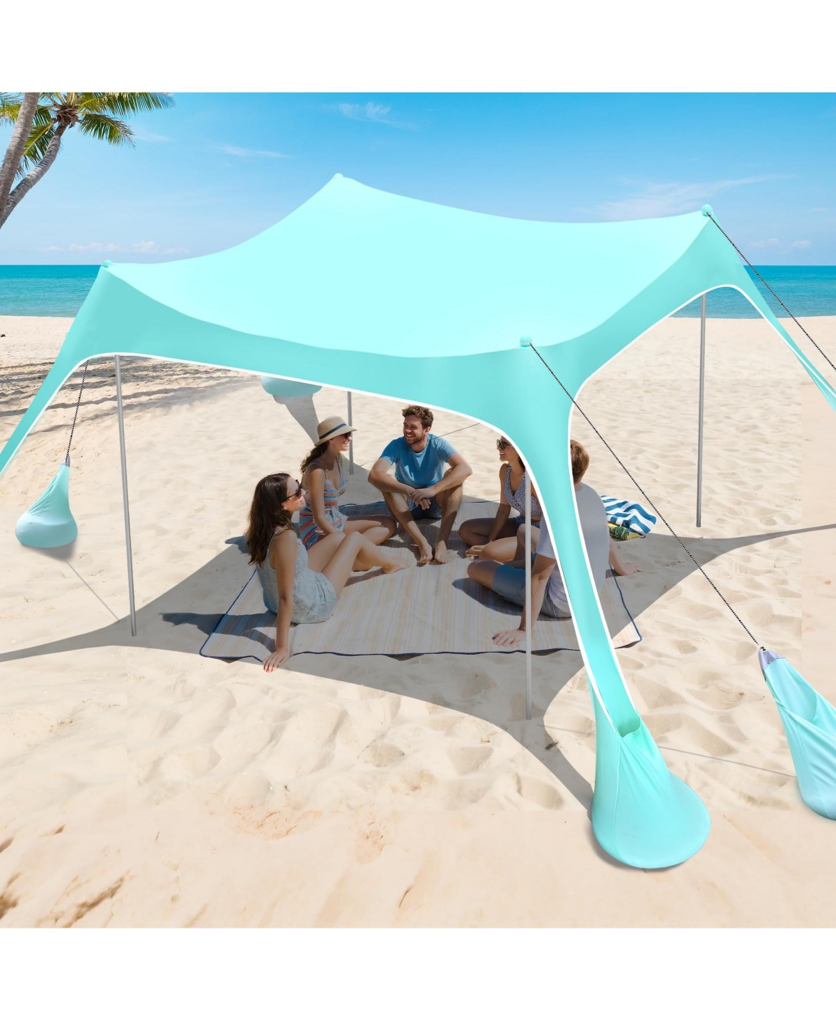 Click here for Aofar Beach Tent Sun Shelter Uv Protection Sandbag... prices