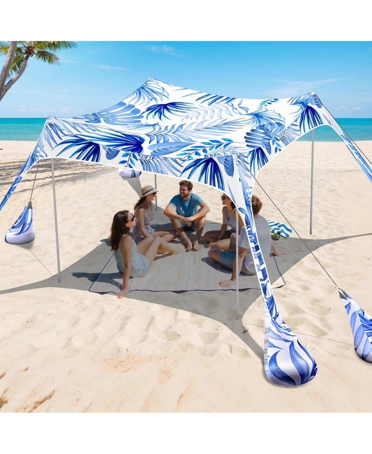 Click here for Aofar Beach Tent Sun Shelter Uv Protection Sandbag... prices