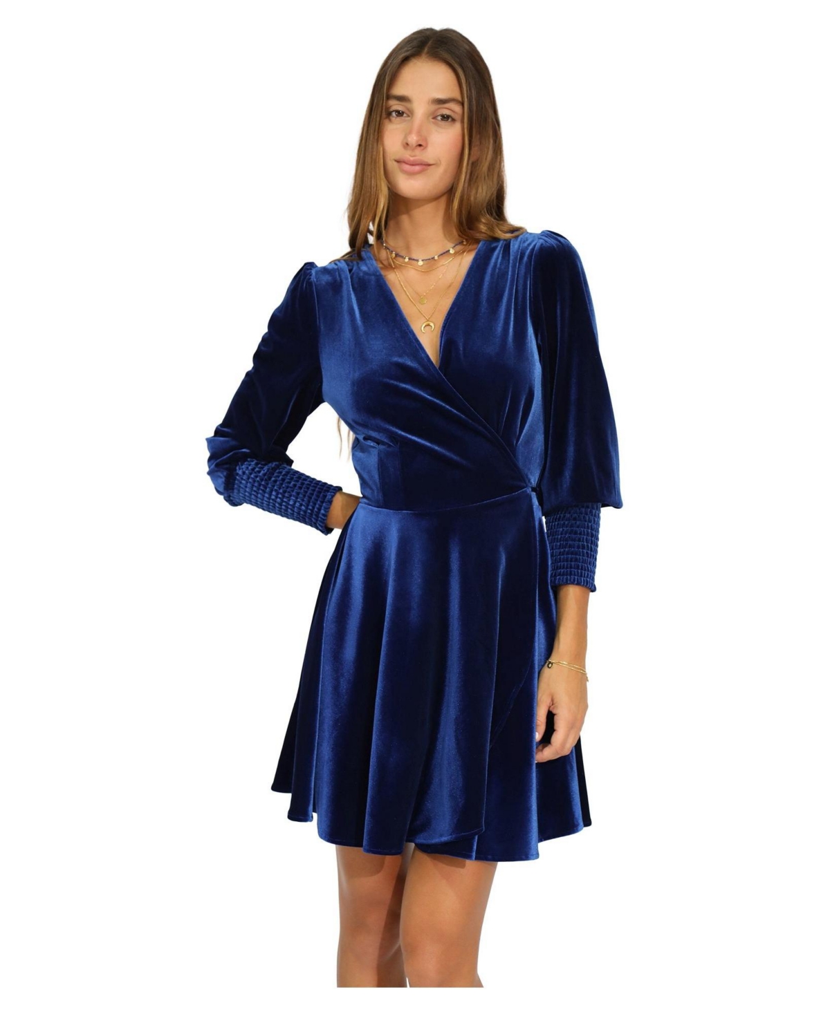 Click here for Belle and Bloom Womens Loved You First Velvet Mini... prices