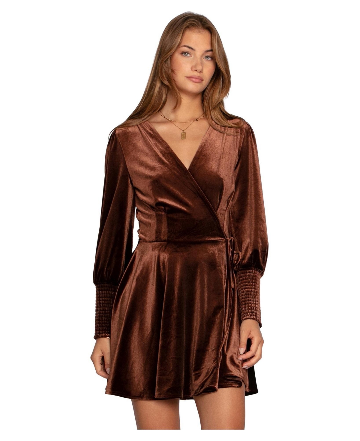 Click here for Belle and Bloom Womens Loved You First Velvet Mini... prices