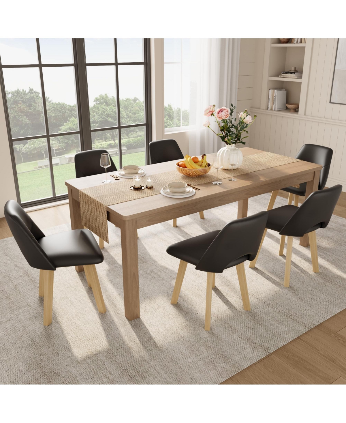 Click here for homfan Dining Chairs of 6  Pu Leather Upholstered... prices